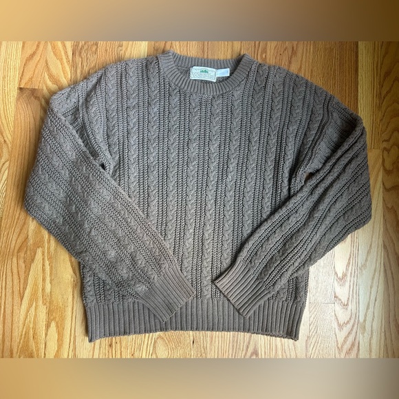 Sweaters | Brown Cable Knit Sweater | Poshmark
